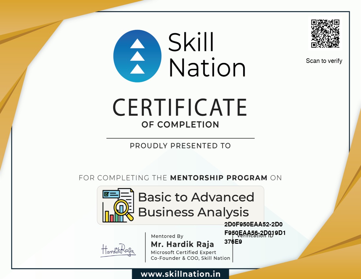 Your Certificate – Skill Nation