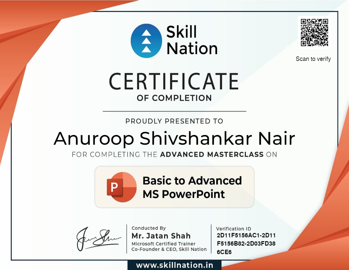 Your Certificate – Skill Nation